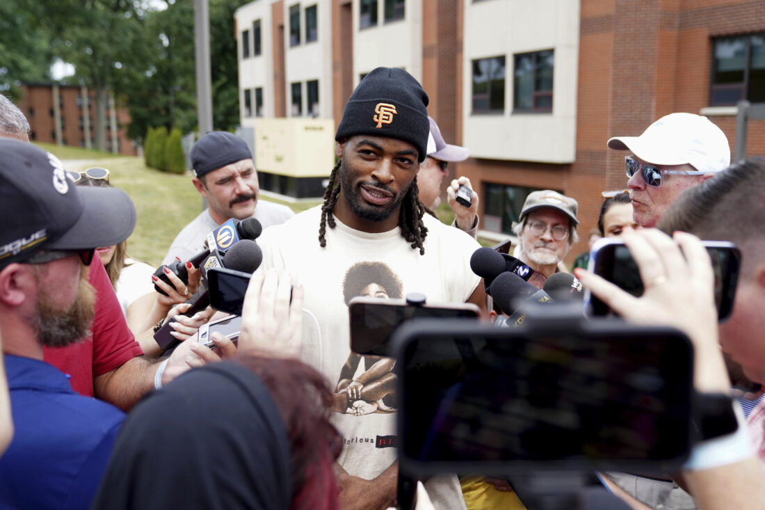 Steelers’ Harris talks RBs on first day of summer camp | News, Sports ...